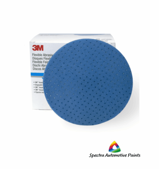 3M 33540 Wet/Dry Flexible Foam Blue Abrasive Disc 150mm, 800g. Box Of ...