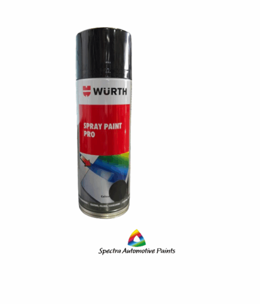 Wurth Spray Paint Pro Satin Jet Black Aerosol 400ml - Spectra Paints