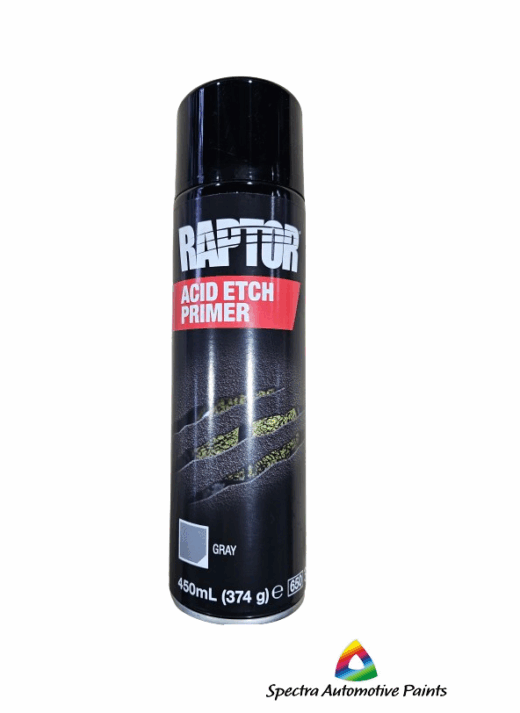 Raptor Acid Etch Primer Aerosol Spray 450mL Grey. 1k - Spectra Paints