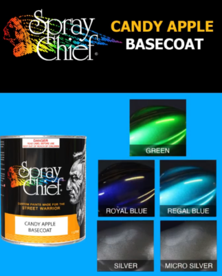 Spray Chief Candy Apple 1x 200ml Bottle. REGAL BLUE. RFU - Spectra Paints