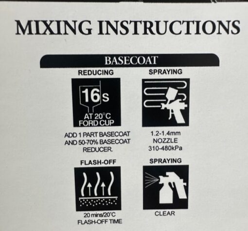 Schuberts Basecoat Ford MG Metropolitan Grey 1lt - Spectra Paints